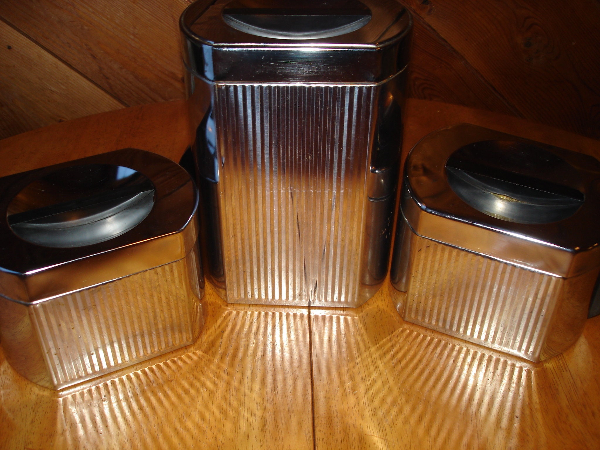 Kromex Canisters Set of 3 Coffee Tea and Sugar 1960s - Etsy