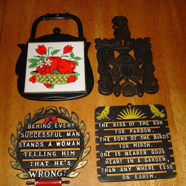 Cast Iron Trivet Vintage - Etsy