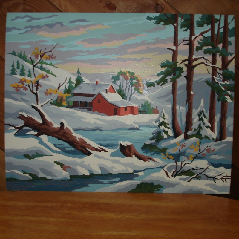 Winter Paint by Number - Etsy