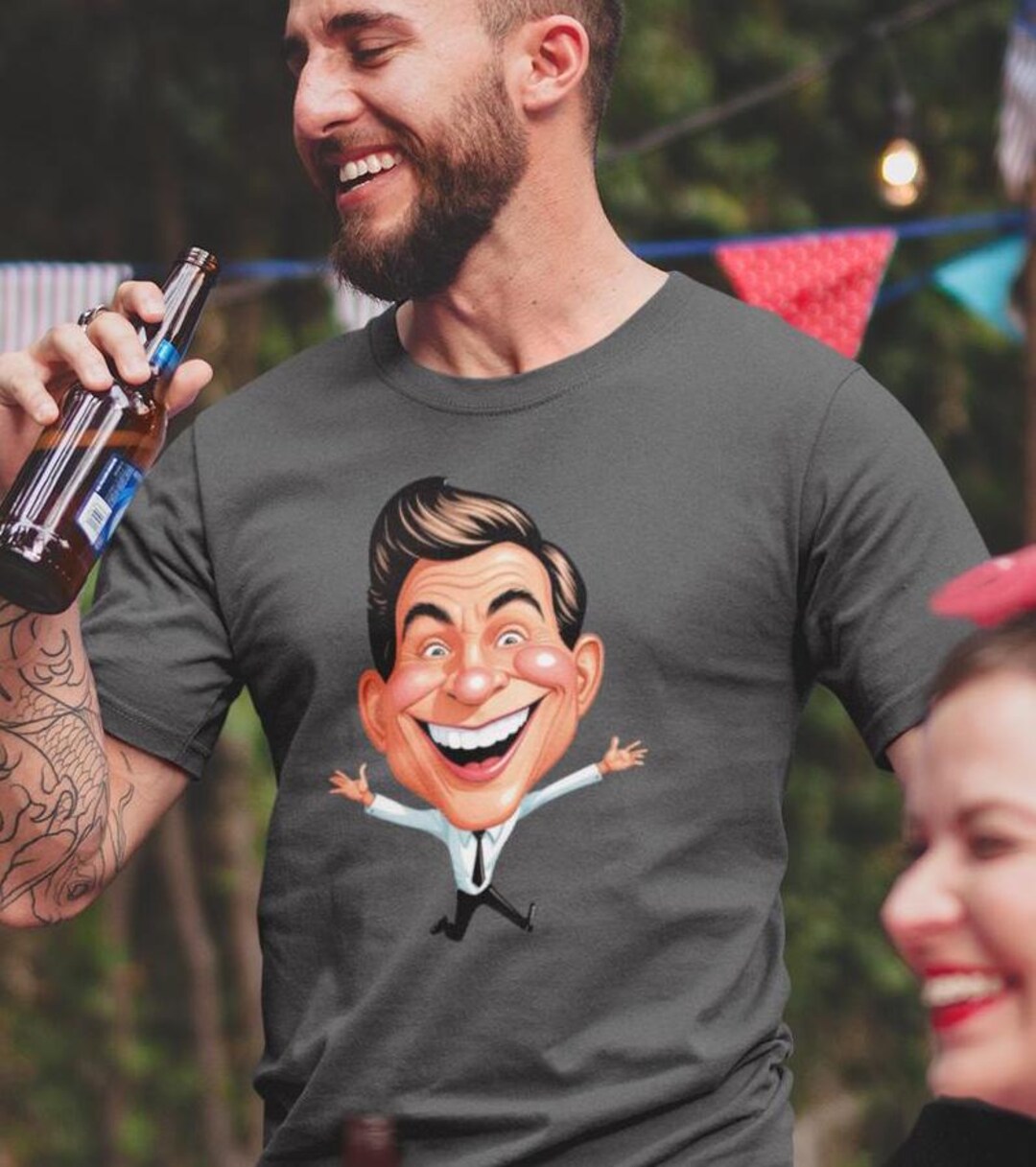 Funny Cartoon Character Face T-shirt Retro-inspired Graphic Tee Quirky ...