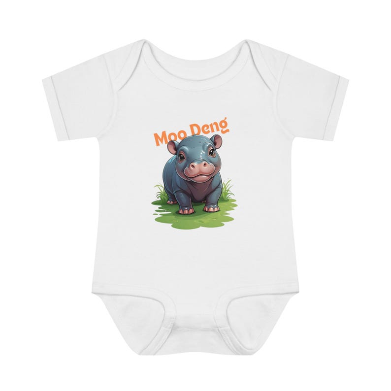 Baby Onesie, Moodeng Pygmy Hippo Bodysuit, Infant Romper, Cute Animal ...
