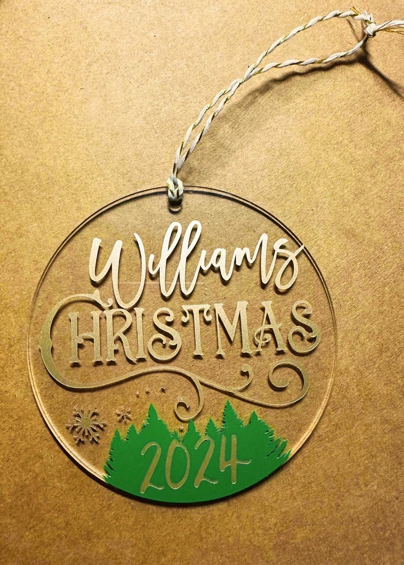 Gold Lettering 2024 Personalized Christmas Ornament - Etsy