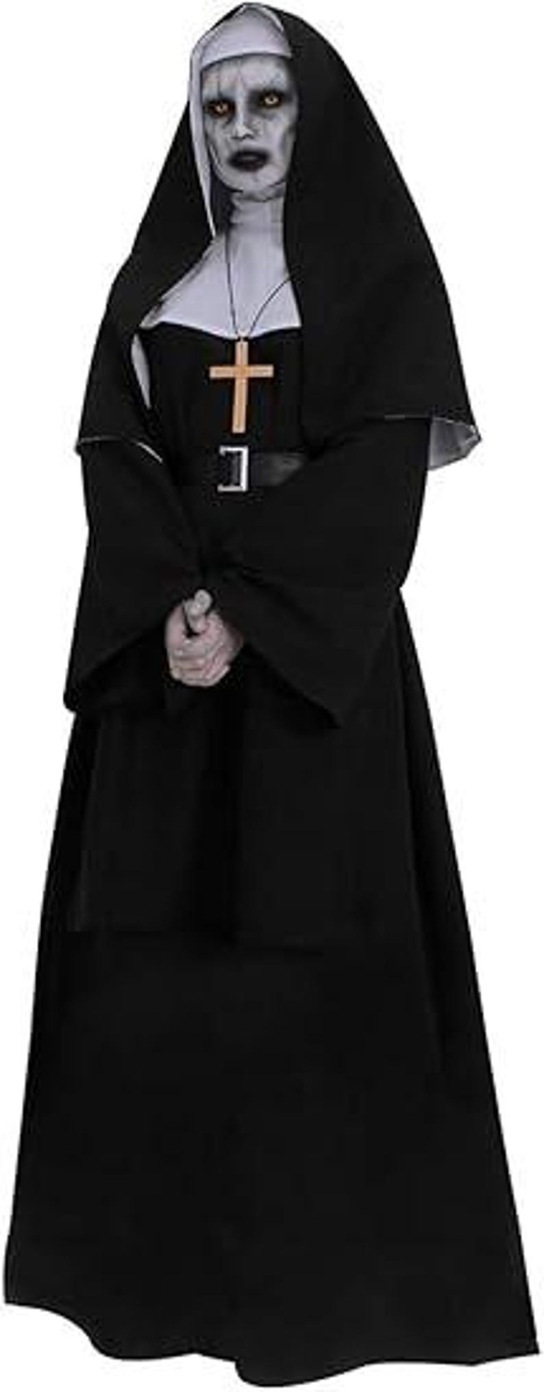 The Nun Costume Plus Size Scary Nun Outfit Priest Halloween Costume ...