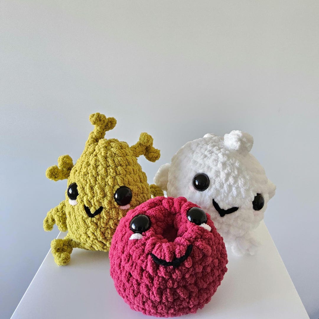 Set of Blood Cells Amigurumi Red Blood Cell, White Blood Cell ...