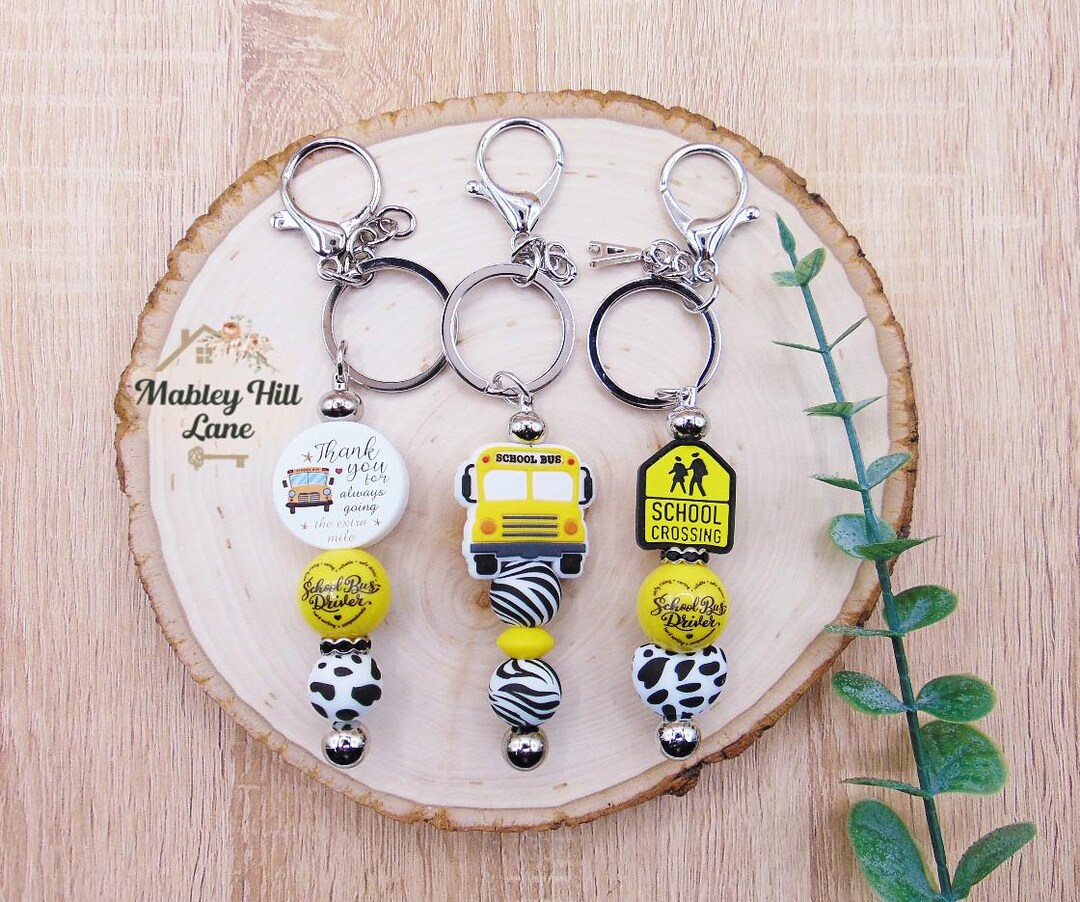 Custom Bus Driver Keychain - School Bus Driver Appreciation Gift - Bus ...