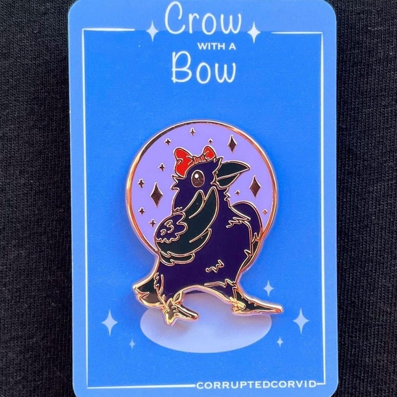 Raven Enamel Pin - Etsy