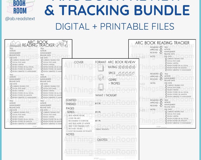 ARC Tracker - Book Tracker - Book ARC Template - Digital Arc Tracker ...
