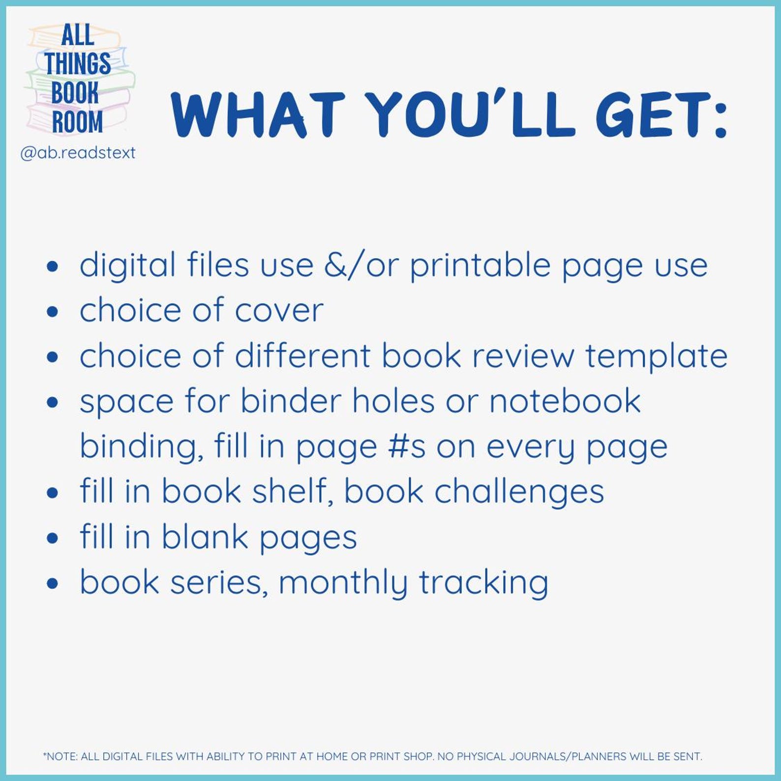 Fantasy Printable or Digital Reading Journal / Planner Bundle - Book ...