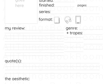 ARC Book Review & Tracking Bundle - Digital and Printable ARC Book ...