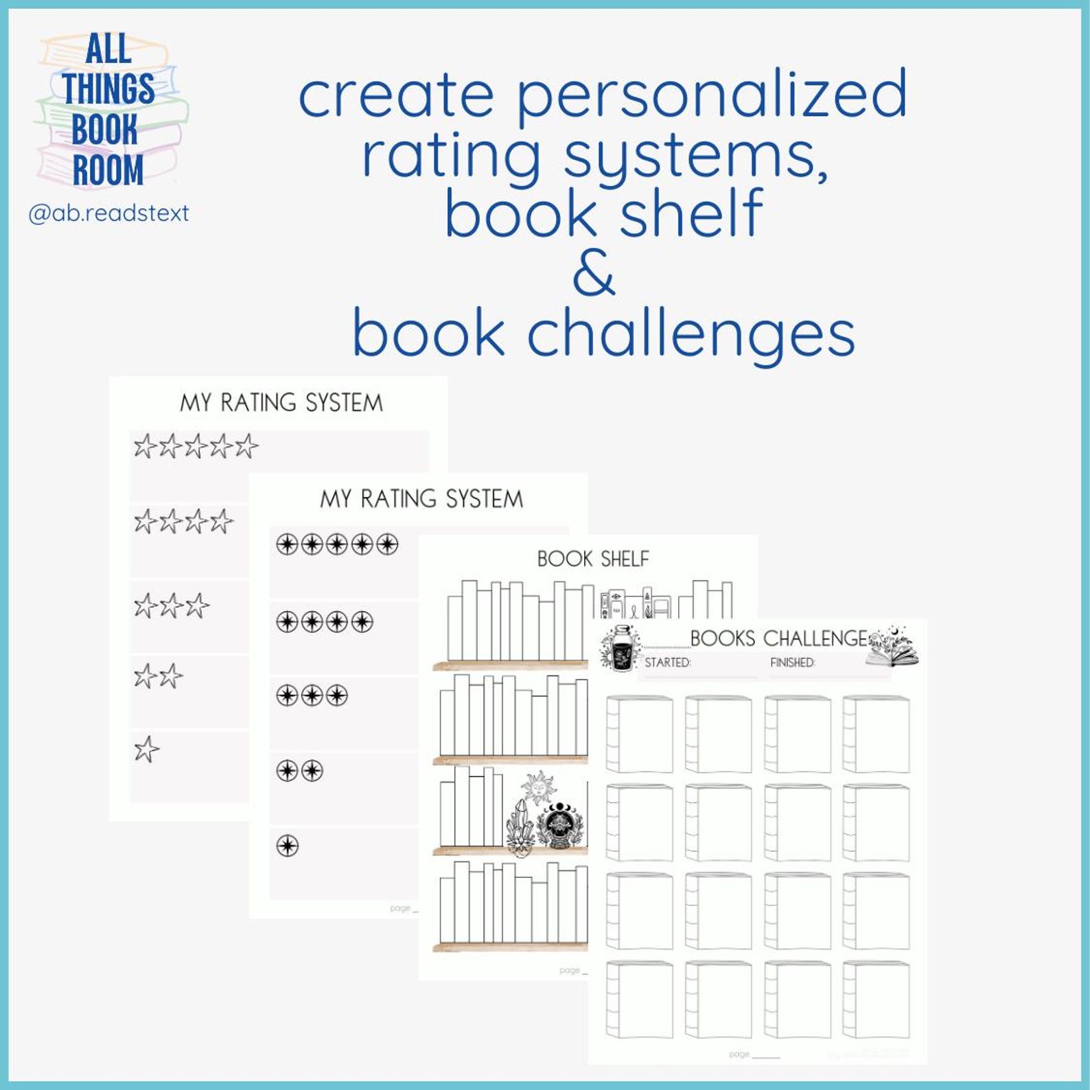 Fantasy Printable or Digital Reading Journal / Planner Bundle - Book ...