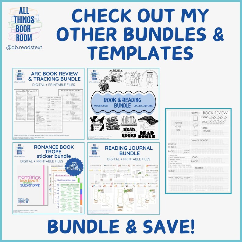 Book Review Template - Digital & Printable Book Review - Digital and ...