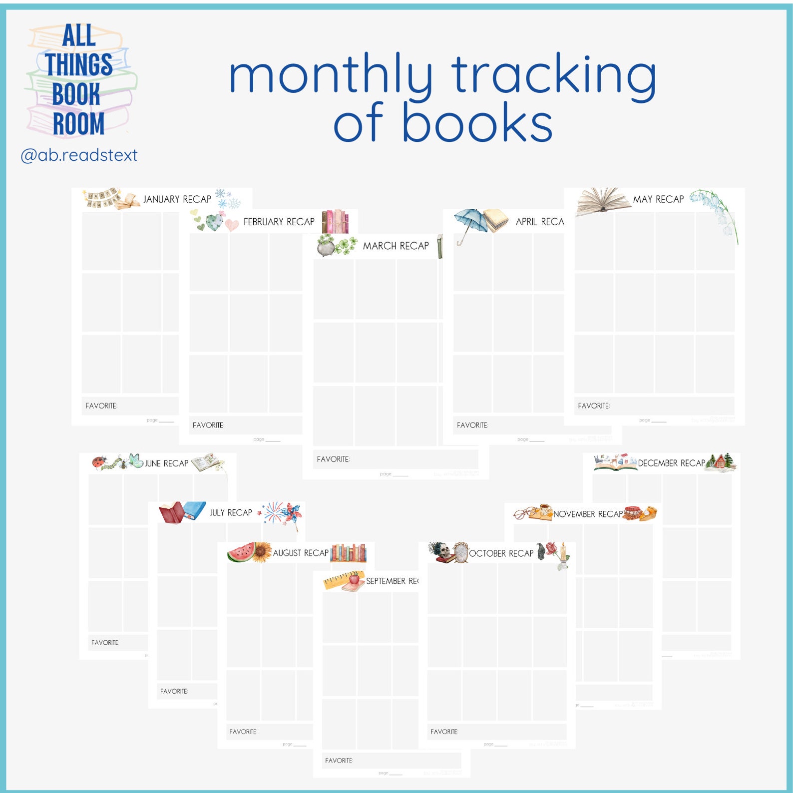 Printable or Digital Reading Journal / Planner Bundle - ARC Reading ...