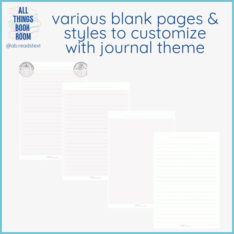 Fantasy Printable or Digital Reading Journal / Planner Bundle - Book ...