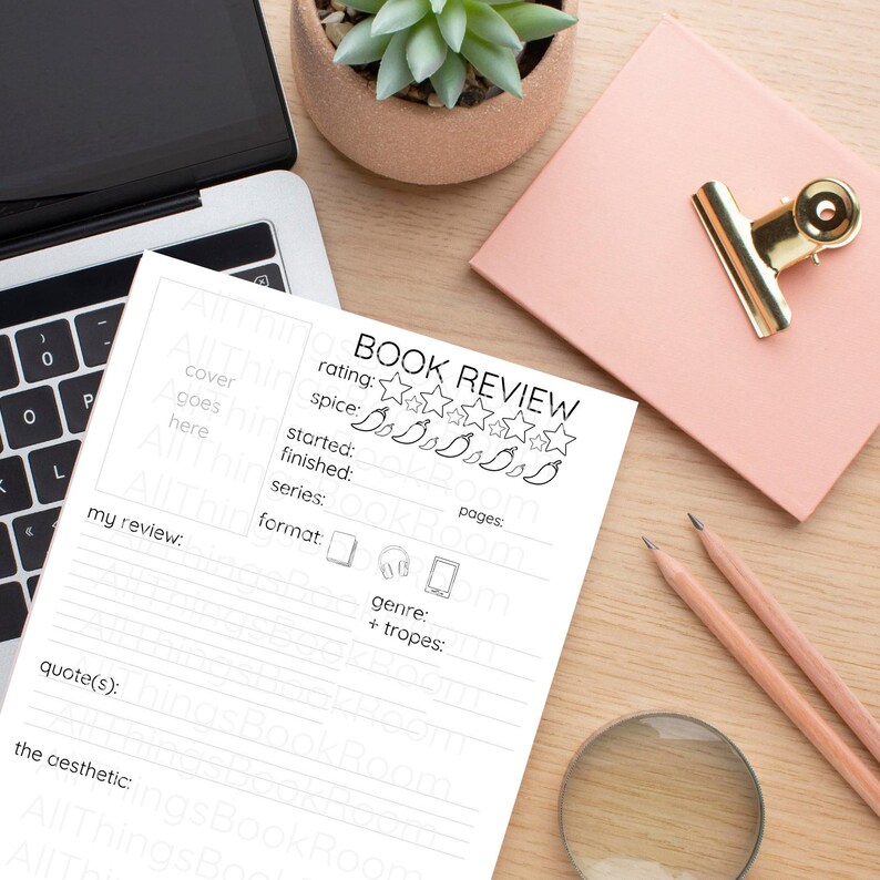 Book Review Template - Digital & Printable Book Review - Digital and ...