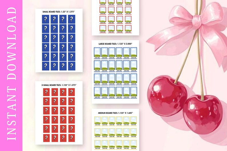 Guess Who Board and Character Tiles - Customizable Printable Game - Etsy