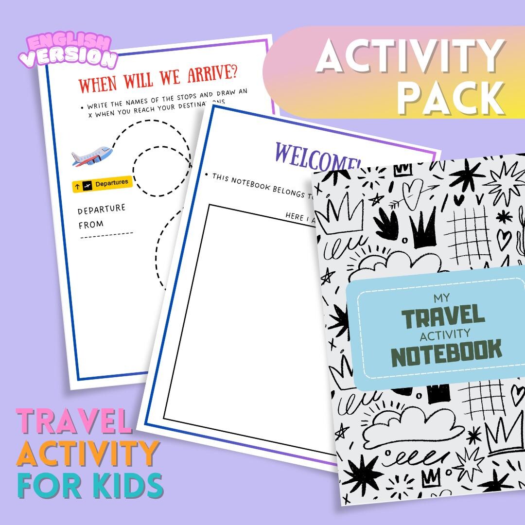 Kids Travel Activity Pack | 40+ Printable Games for Airplane & Car ...