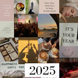 Inspirational 2025 Vision Mood Board Wallpaper Quotes Lock Screen ...