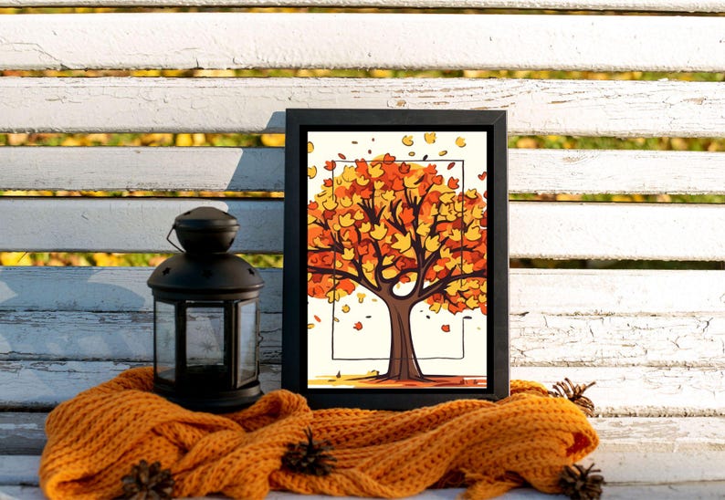 Autumn Fall Tree Poster Digital Download Printable Wall Art Classic ...
