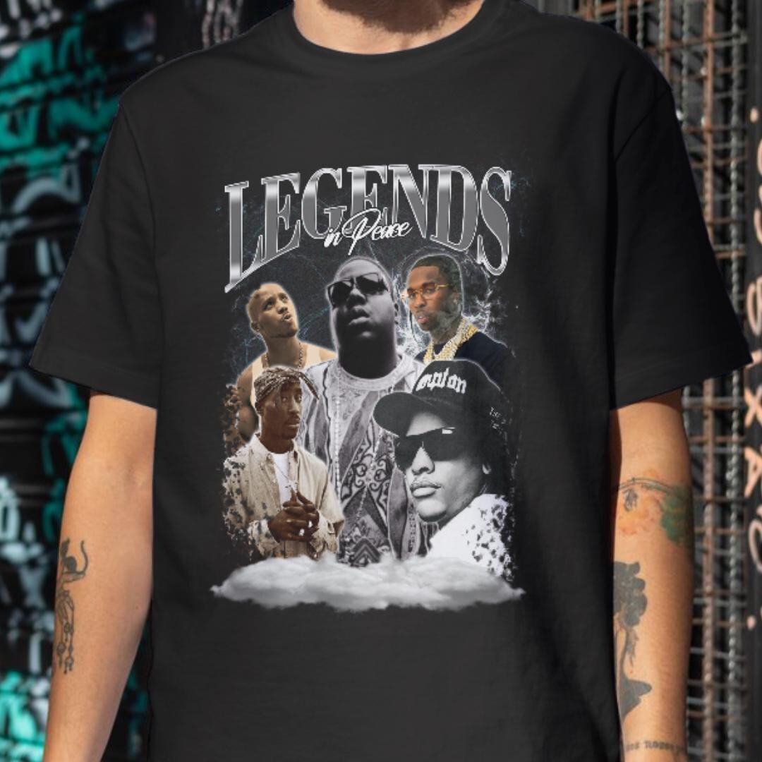 Legends Rap Shirt – Retro Bootleg Hip Hop Tee, Vintage Rap Graphic T ...
