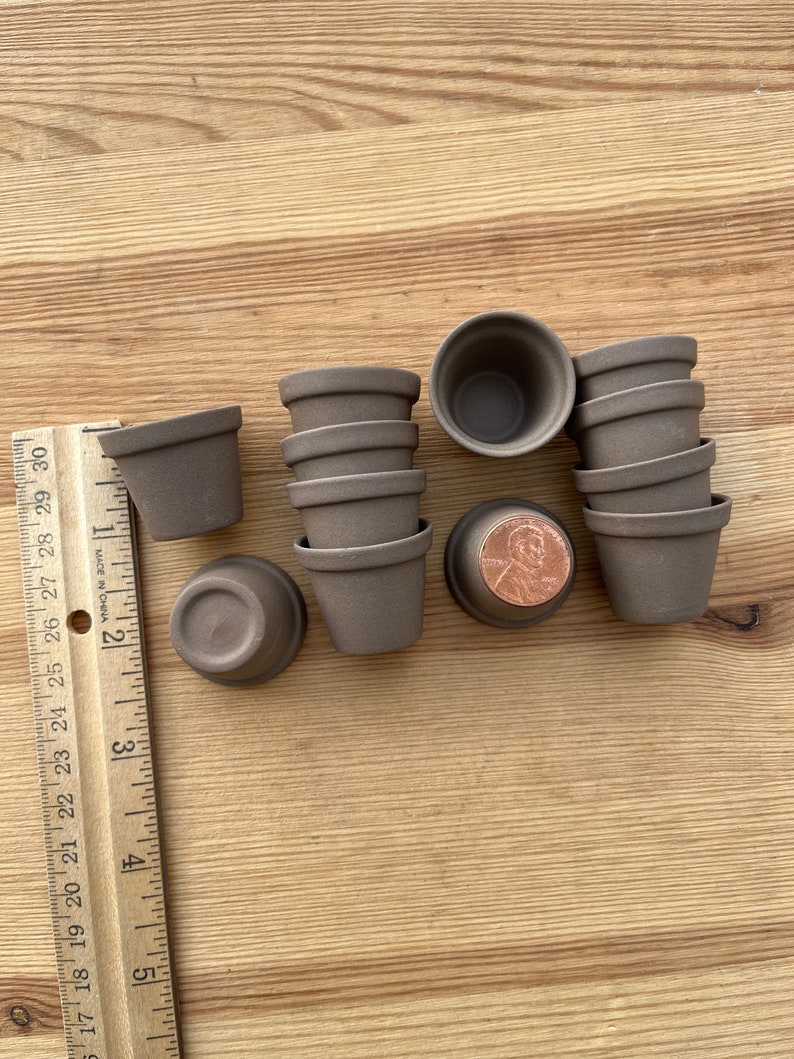 Handmade Mini Clay Pots - Matte Chocolate Color - Etsy