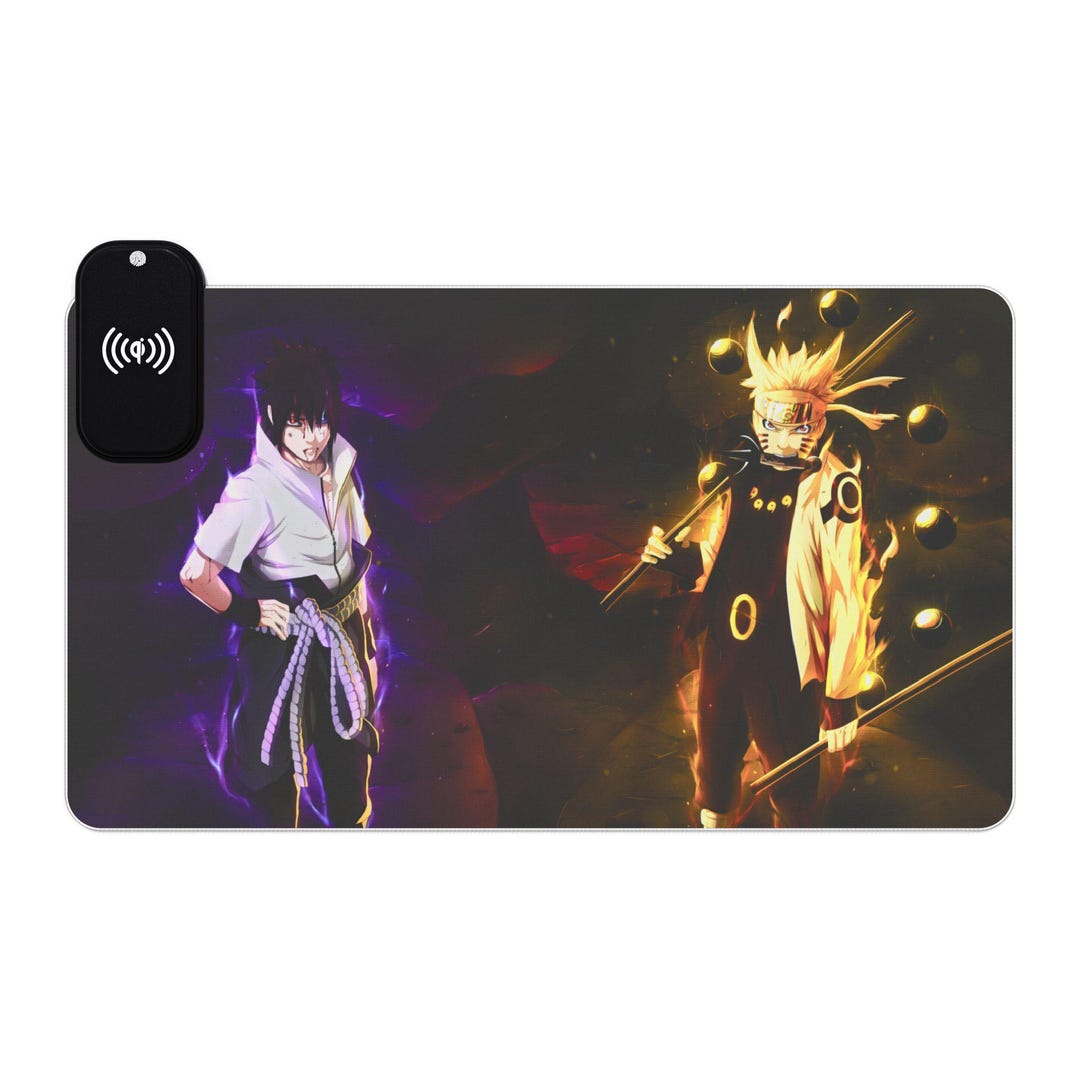 LED Gaming Mouse Pad, Wireless Charging, Naruto Mouse Pad, for Work and ...