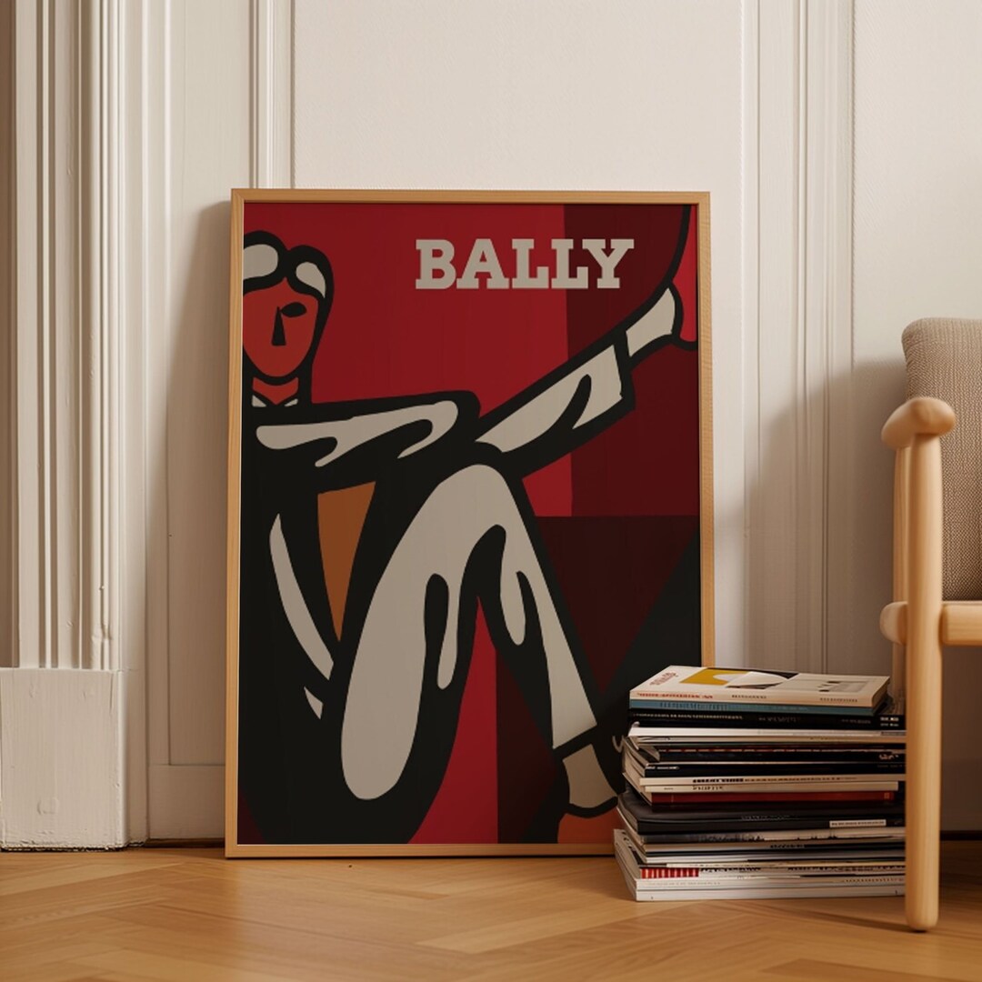 Bally Wall Art, Bernard Villemot, Vintage Art, Bally Diptyque Man Wall ...