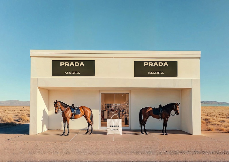 Prada Marfa, Fashion Wall Art, Desert Wall Art, Trendy Wall Art ...