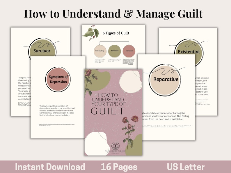 How to Understand and Cope With Guilt/emotion Regulation/coping/therapy ...