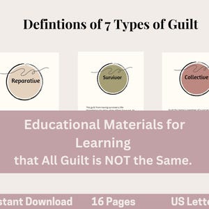 How to Understand and Cope With Guilt/emotion Regulation/coping/therapy ...