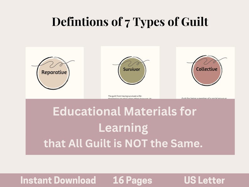 How to Understand and Cope With Guilt/emotion Regulation/coping/therapy ...