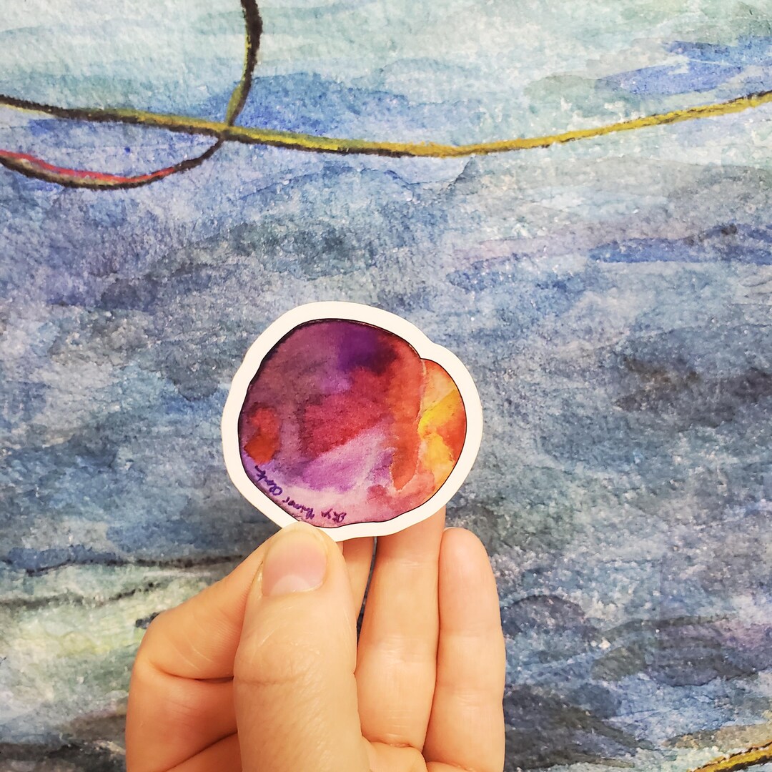 Sticker of Original Art: Thick, Durable Vinyl, 2x2 Inches Waterproof ...