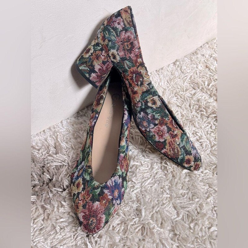 Floral Block Heels - Etsy
