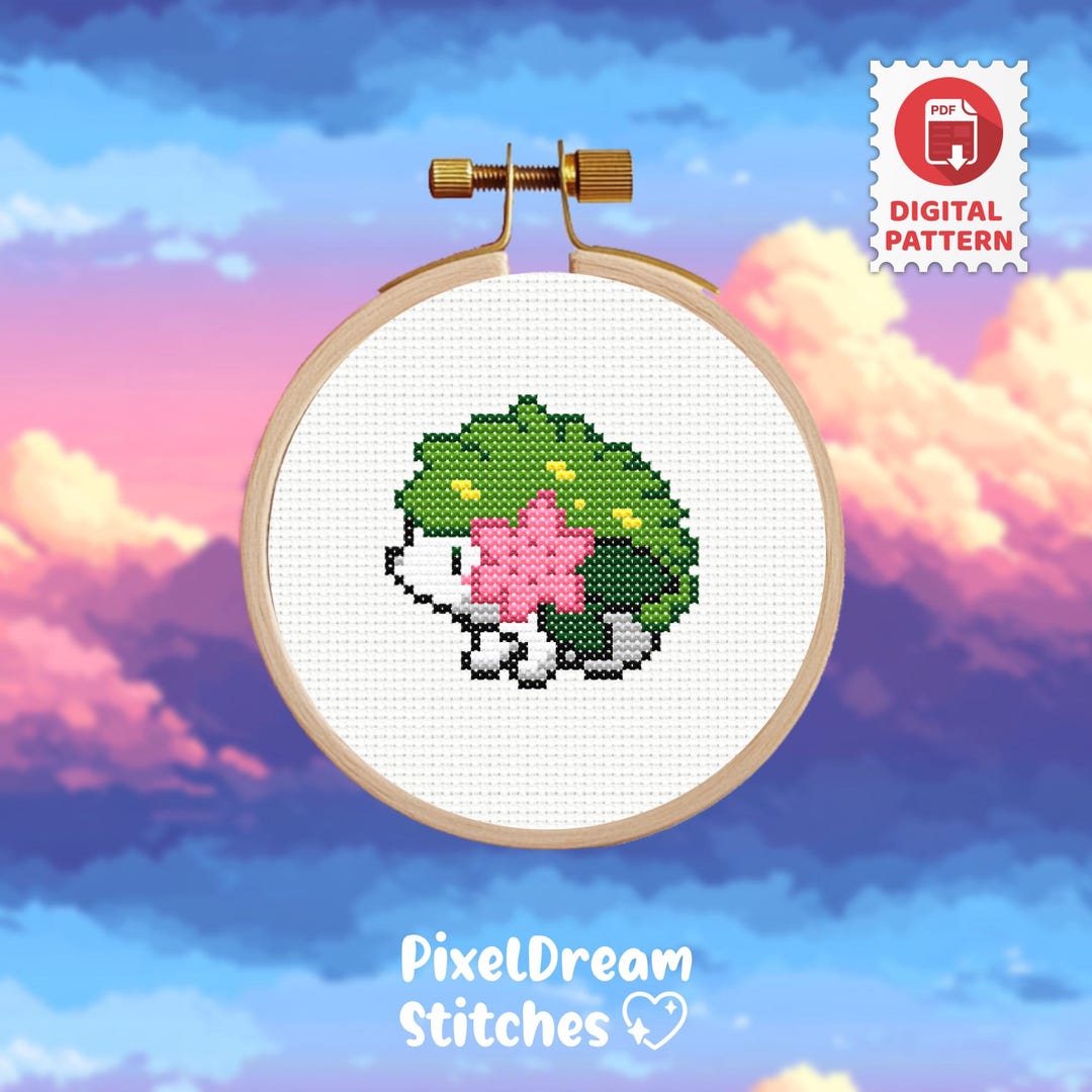 Shaymin - Mini Cross Stitch Pattern - Digital Product - PDF - Etsy
