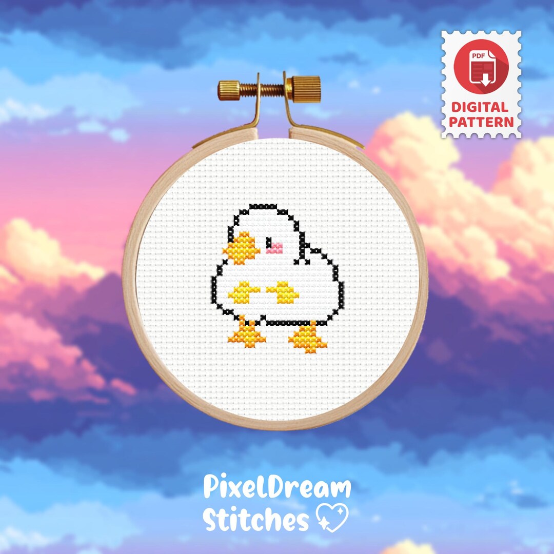 Uwu Duck - Cross Stitch Pattern - Digital Product - PDF - Etsy
