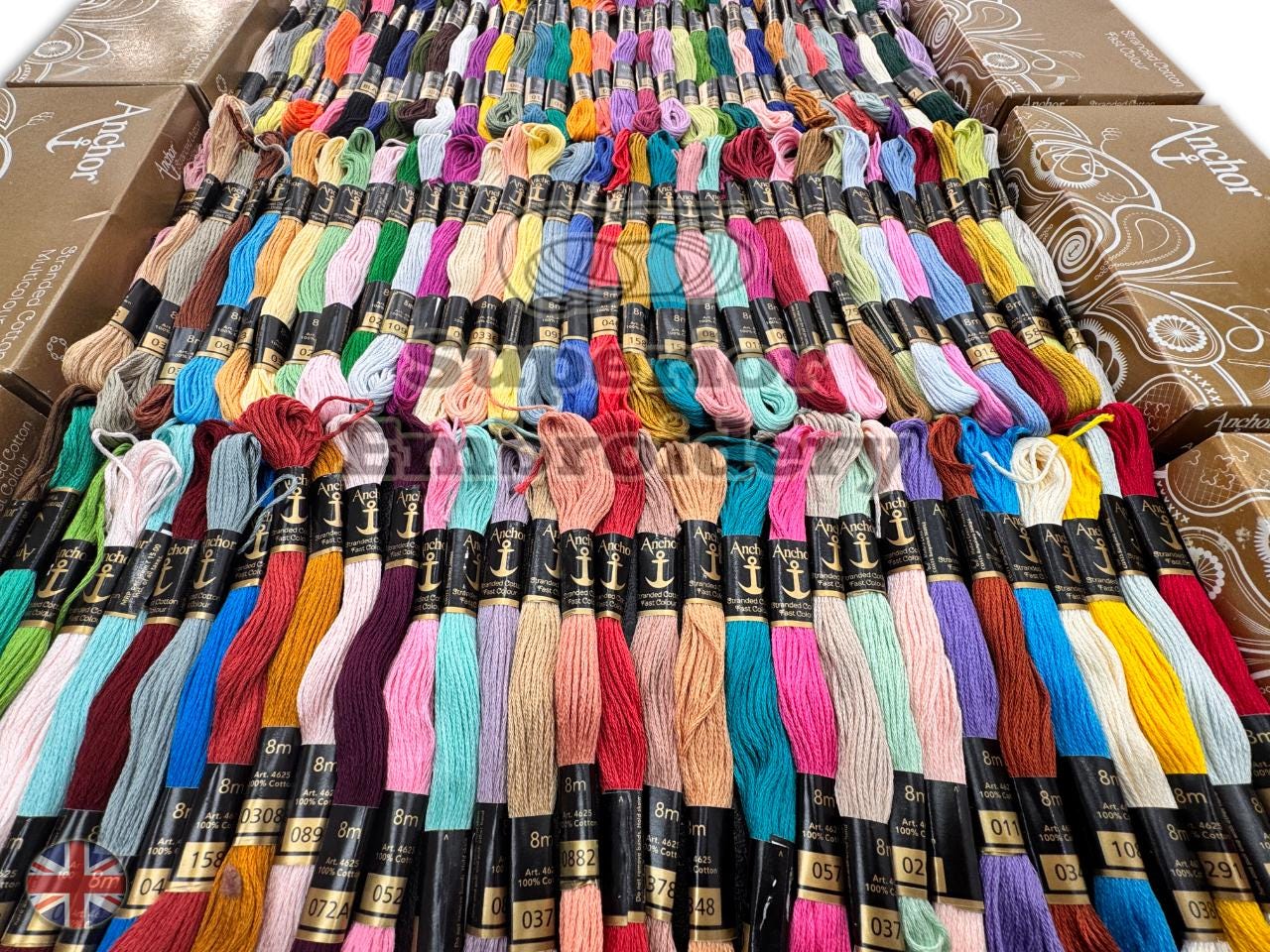 150 Anchor Cotton Cross Stitch Embroidery Threads Skeins Colour/floss ...