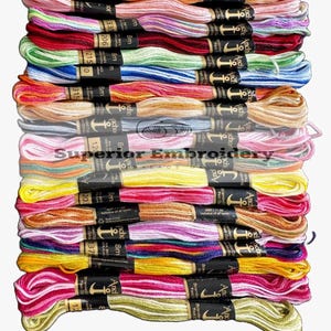 Anchor Variegated Multi Embroidery Floss, 8.7yd Skeins, Assorted Colors ...