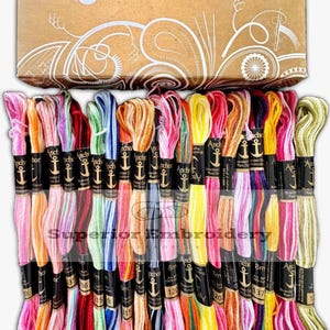 Anchor Variegated Multi Embroidery Floss, 8.7yd Skeins, Assorted Colors ...