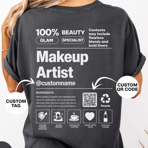 Makeup Artist Custom Shirt, Cosmetologist Comfort Colors Tshirt, MUA ...