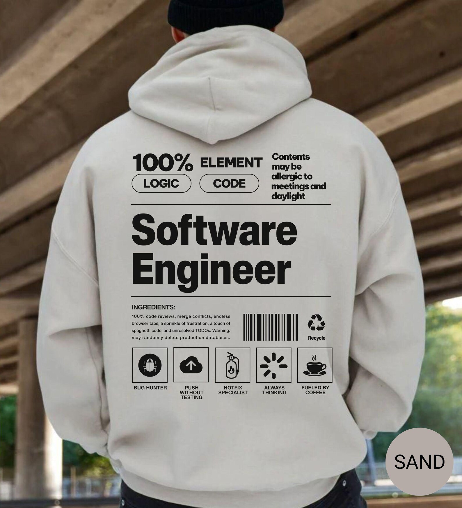 Software Engineer Hoodie, Programming Nerd Gift, Tech Geek Sweatshirt ...