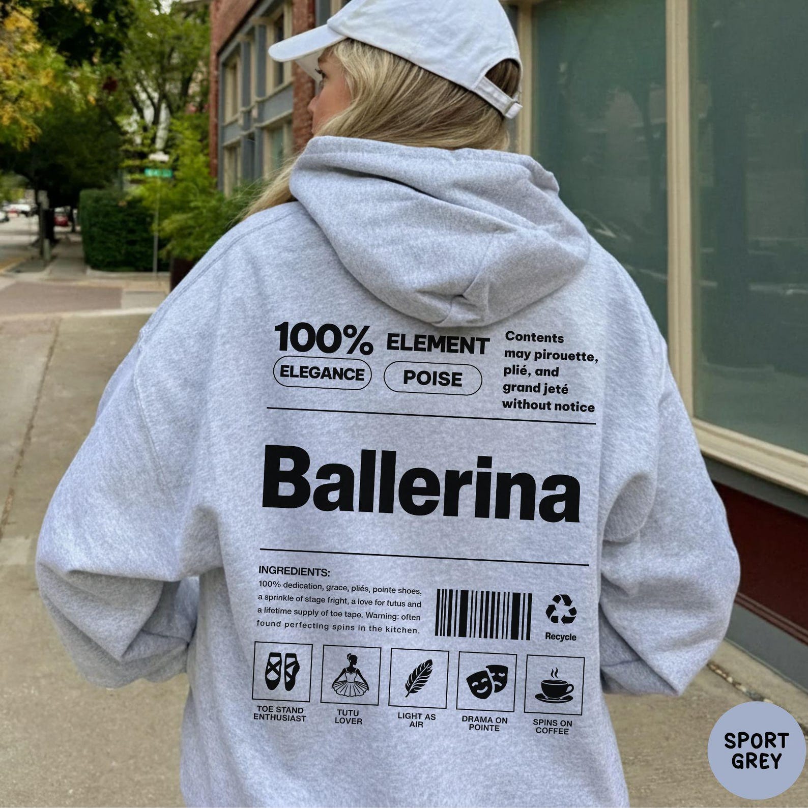 Ballerina Hoodie, Funny Ballerina Sweatshirt, Ballet Lover Sweater ...