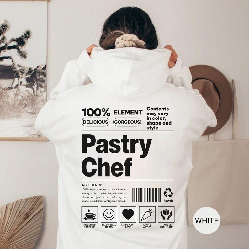 Pastry Chef Hoodie, Baker Sweatshirt, Bakery Hoodie, Baker Gift, Baking ...