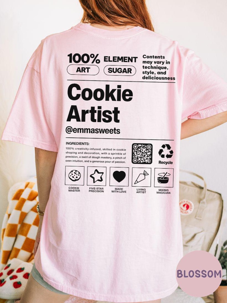 Custom Cookie Artist Shirt, Baking Lover Tee, Culinary Gift Top, Foodie ...