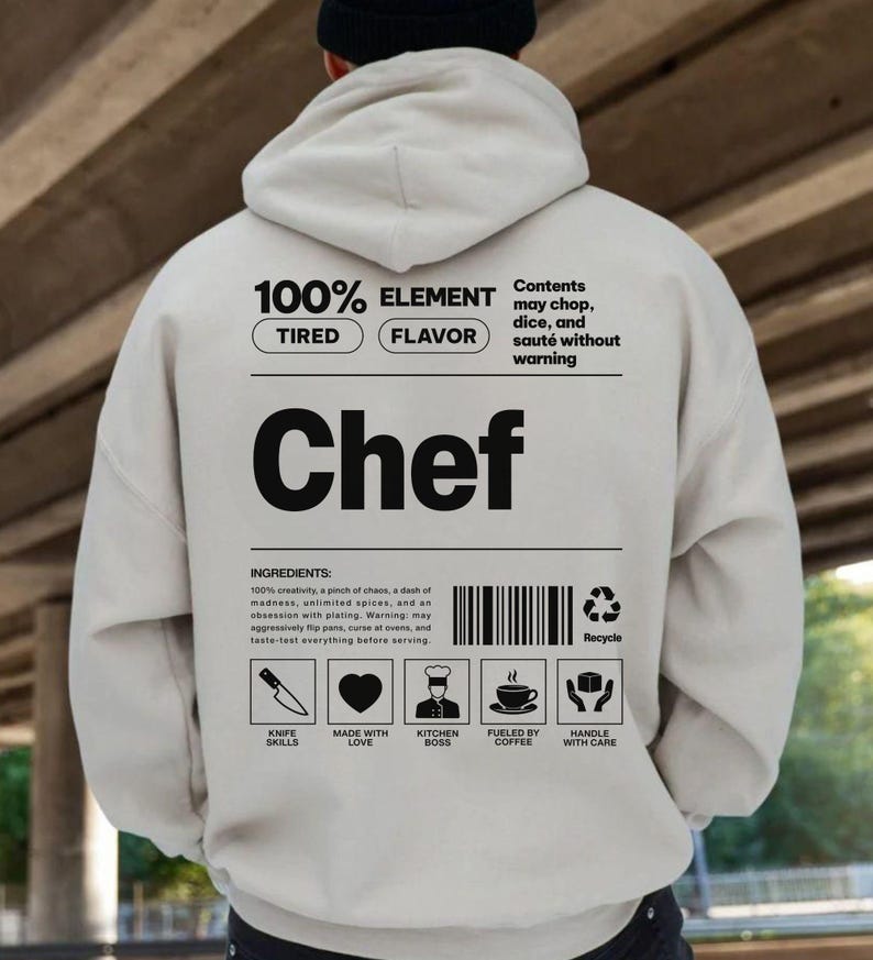 Chef Funny Hoodie, Baker Gift, Funny Cook Hoodie, Cooking Gift ...