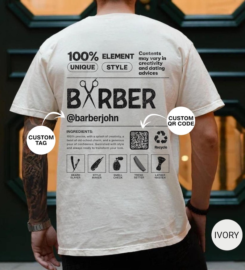 Barber Personalized Comfort Colors Shirt, Funny Stylist Birthday Gift ...