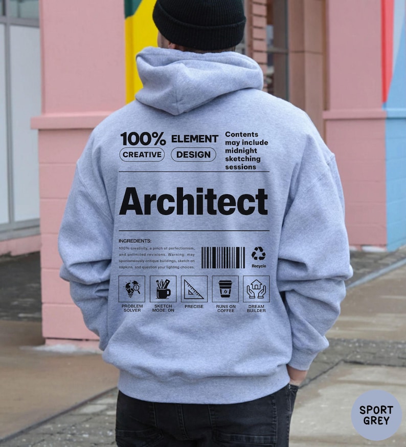 Funny Architect Hoodie, Architecture Lover Gift, Architectural Apparel ...