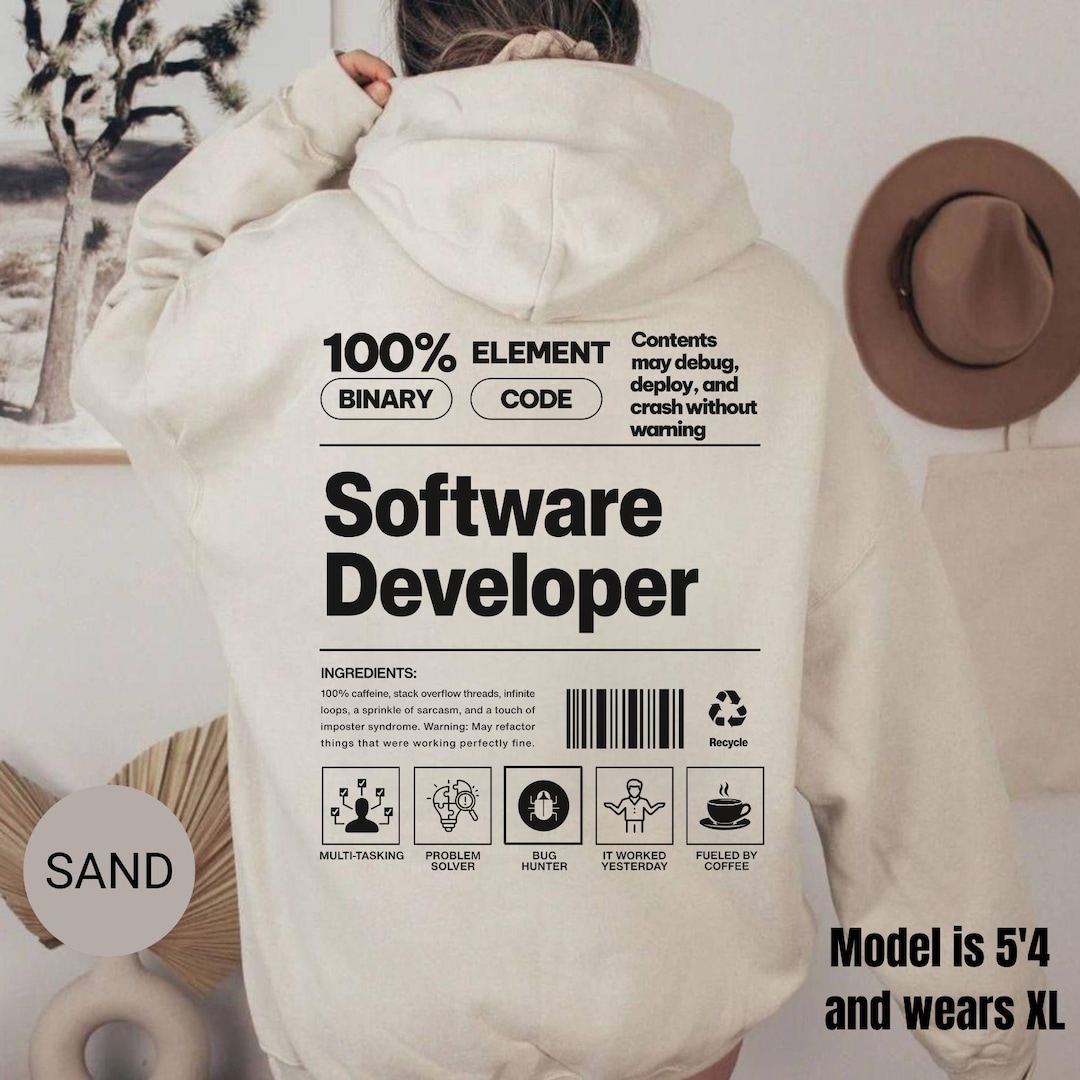 Funny Software Developer Hoodie, Programmer Sweatshirt, Backend Developer Sweater, Coding Gift ...