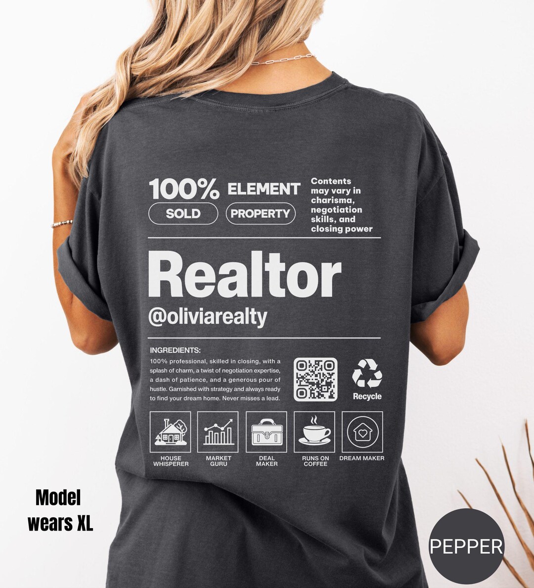 Realtor Custom Comfort Colors T-shirt, Funny Real Estate Shirt for Real ...