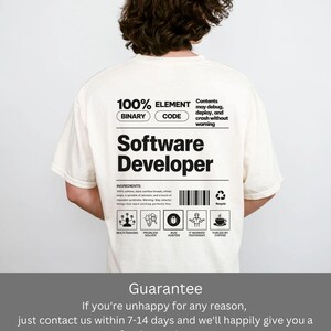Software Developer Definition Comfort Colors T-shirt, Programmer Coding ...