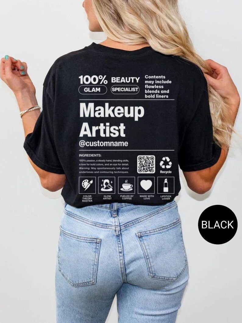 Makeup Artist Custom Shirt, Cosmetologist Comfort Colors Tshirt, MUA ...