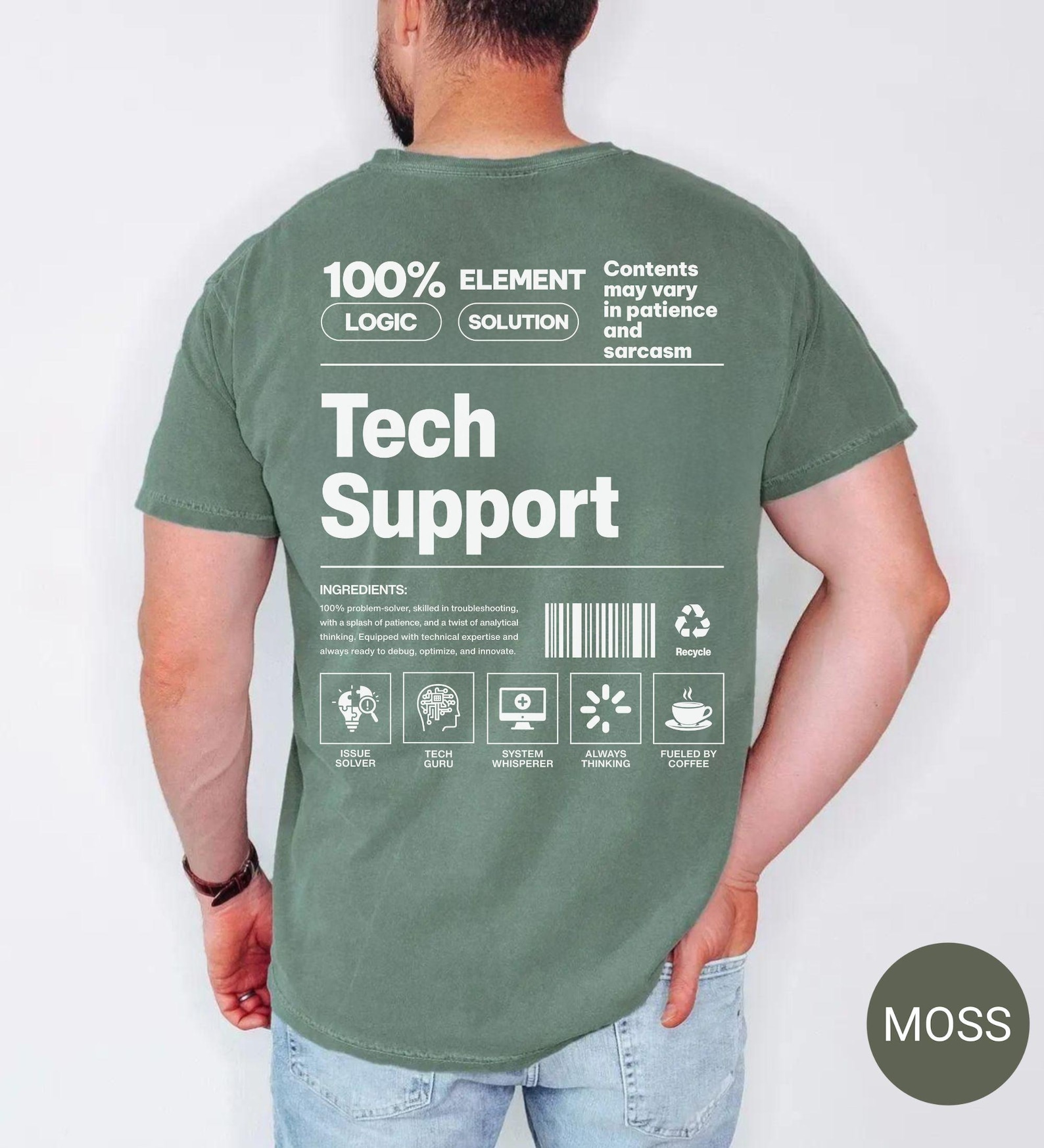 Comfort Colors® Tech Support Shirt, IT Support Tshirt for Dad, Funny ...